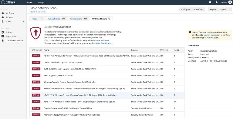 Nessus Professional - S4 Applications